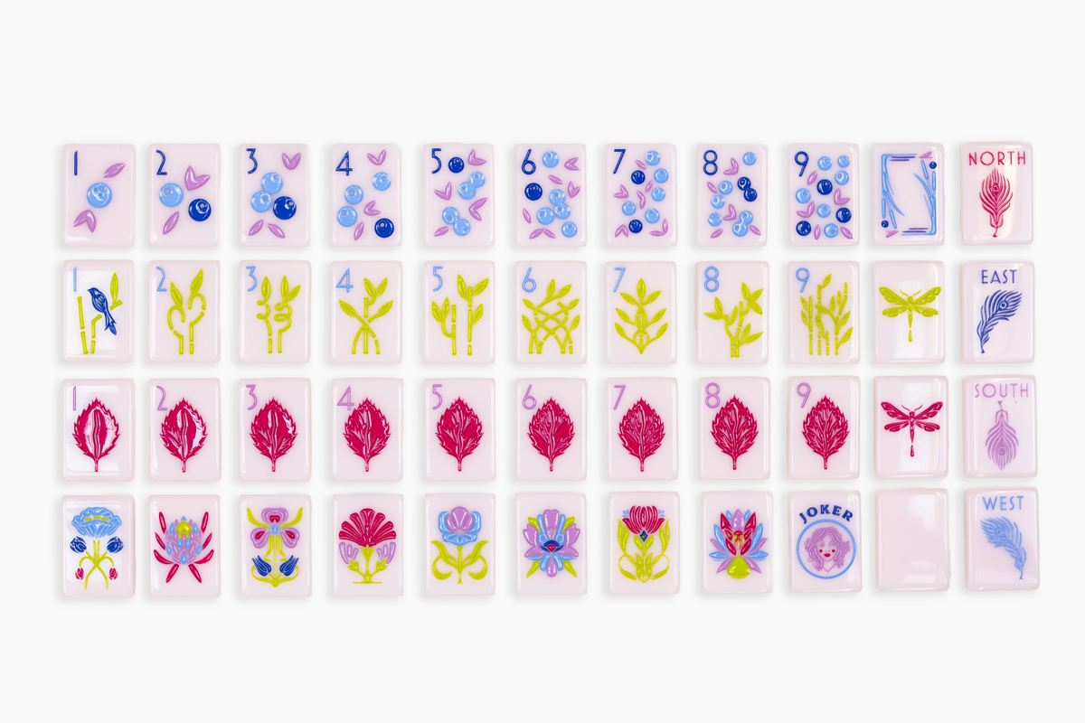 The Botanical Line - Mahjong Tile Set - Paris Pink 2.0 Release – The ...