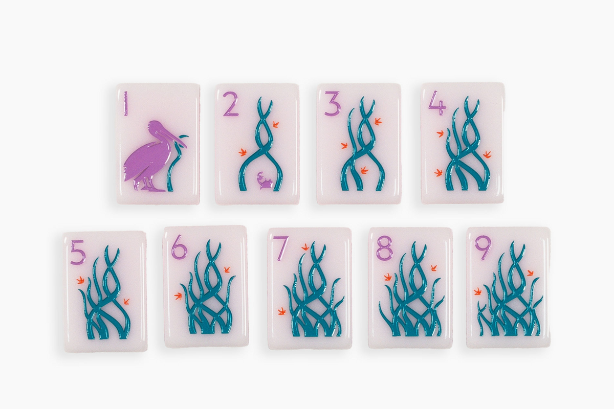 The Ocean Line: Shell Pink Mahjong Tiles – The Mahjong Line